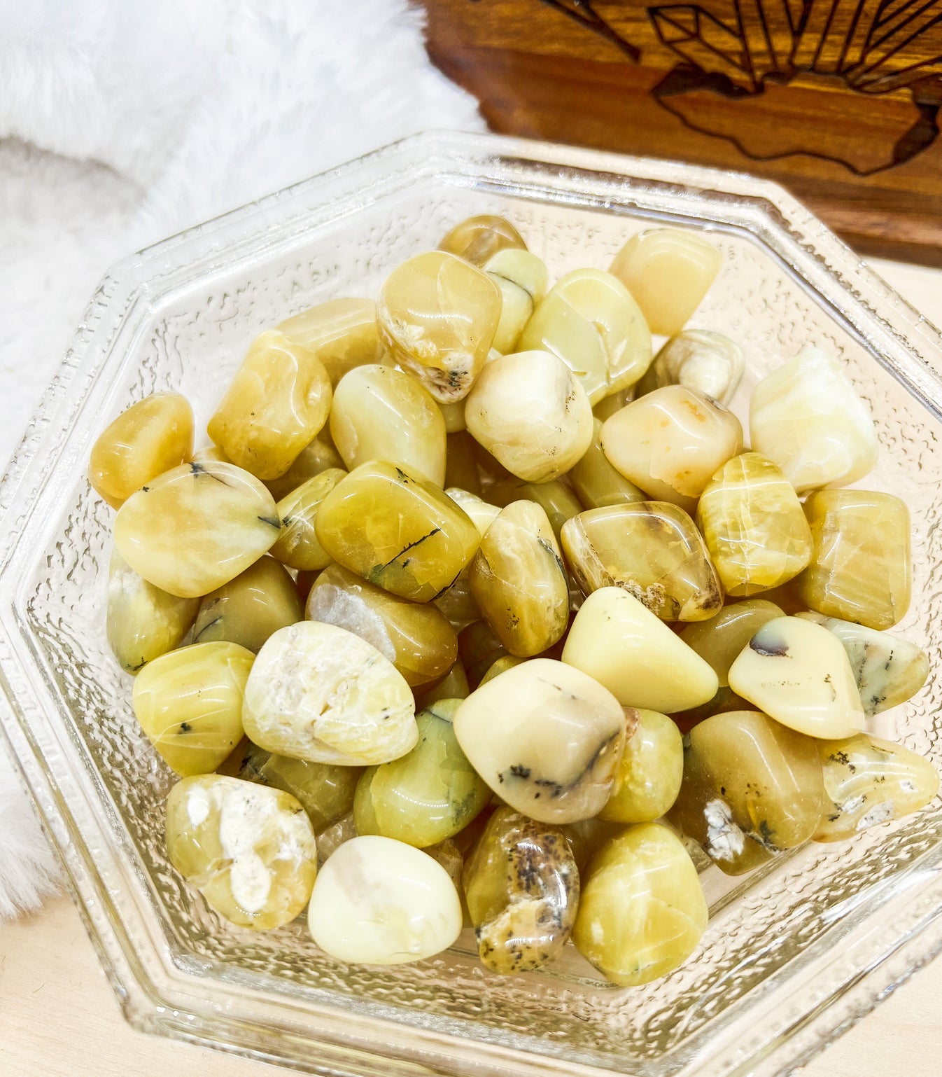 Yellow Opal Tumbled Stone – Forest, Stone and Sea